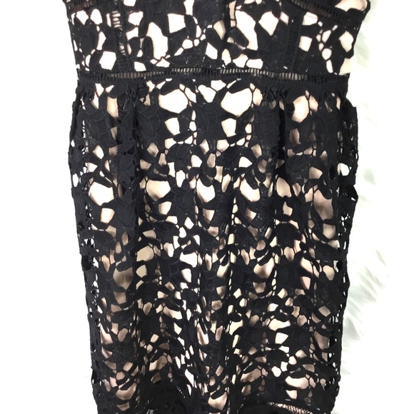 Dresses | Nwot Black Tan Lace Dress Size Medium | Poshmark